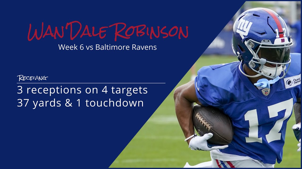 Wan'Dale Robinson WR New York Giants | Every target and catch | 2022 ...