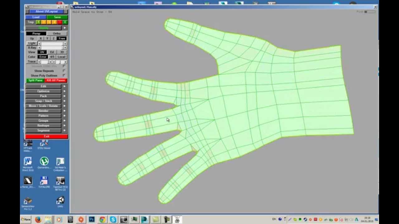 workflow UVLayout. Разворачиваю персонажа с помощью программки UVLayout ...