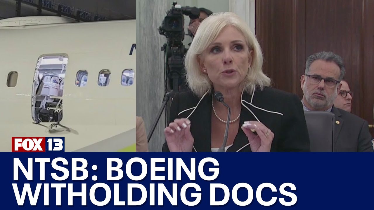 NTSB: Boeing withholding docs in door plug incident | FOX 13 Seattle ...