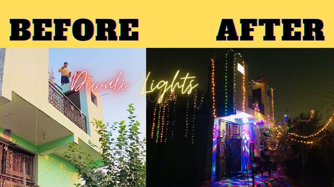Diwali Home decoration by Myself | how to decorate Home with LED lights ...