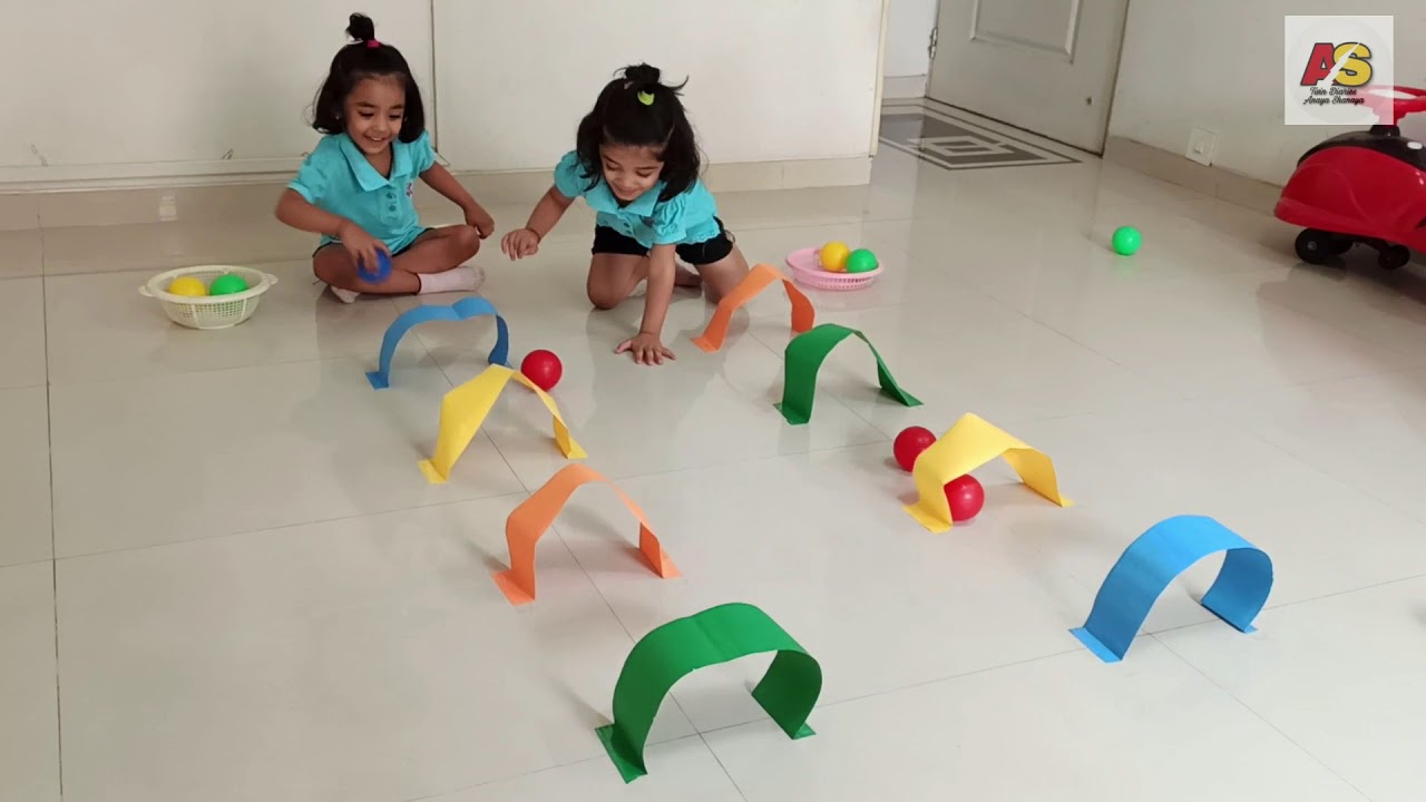 Passing ball activity by Anaya Shanaya | Preschool | Twins Playing ...