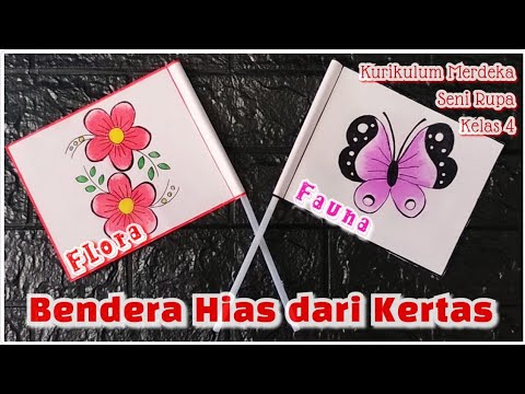 Membuat Bendera Hias dari Kertas || Bendera Sederhana || Seni Rupa ...