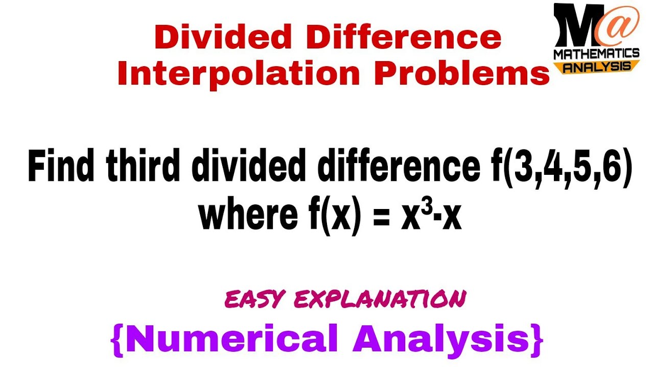 Divided Difference Interpolation example | problem 2 - YouTube