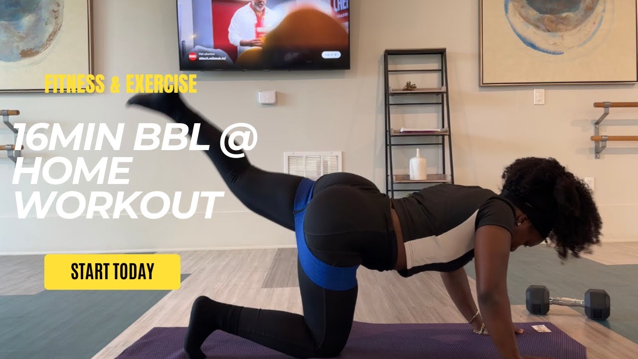 16Min BBL @ HOME WORKOUT | Glutes 🍑| Dumbell - bodyweight - YouTube