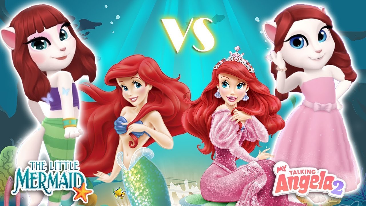 My talking Angela 2 // TWO Ariel -- Mermaid // cosplay - YouTube
