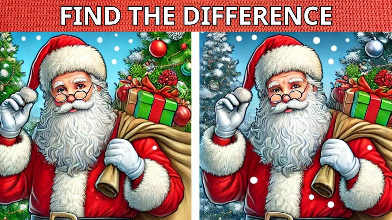 🎅 Christmas 🎄 Spot the Difference | Find the Differences | Christmas ...