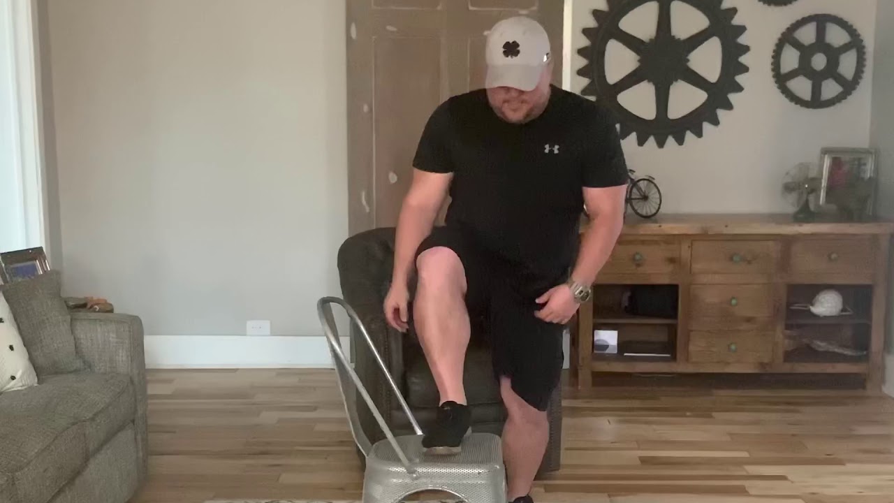 Chair step ups - YouTube