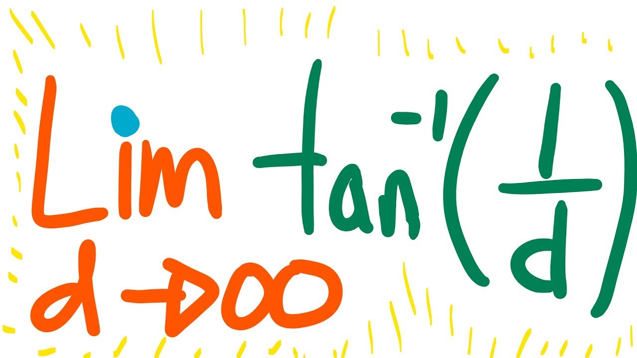 visual math: clever way to see the limit of tan^-1(1/d) as d goes to ...