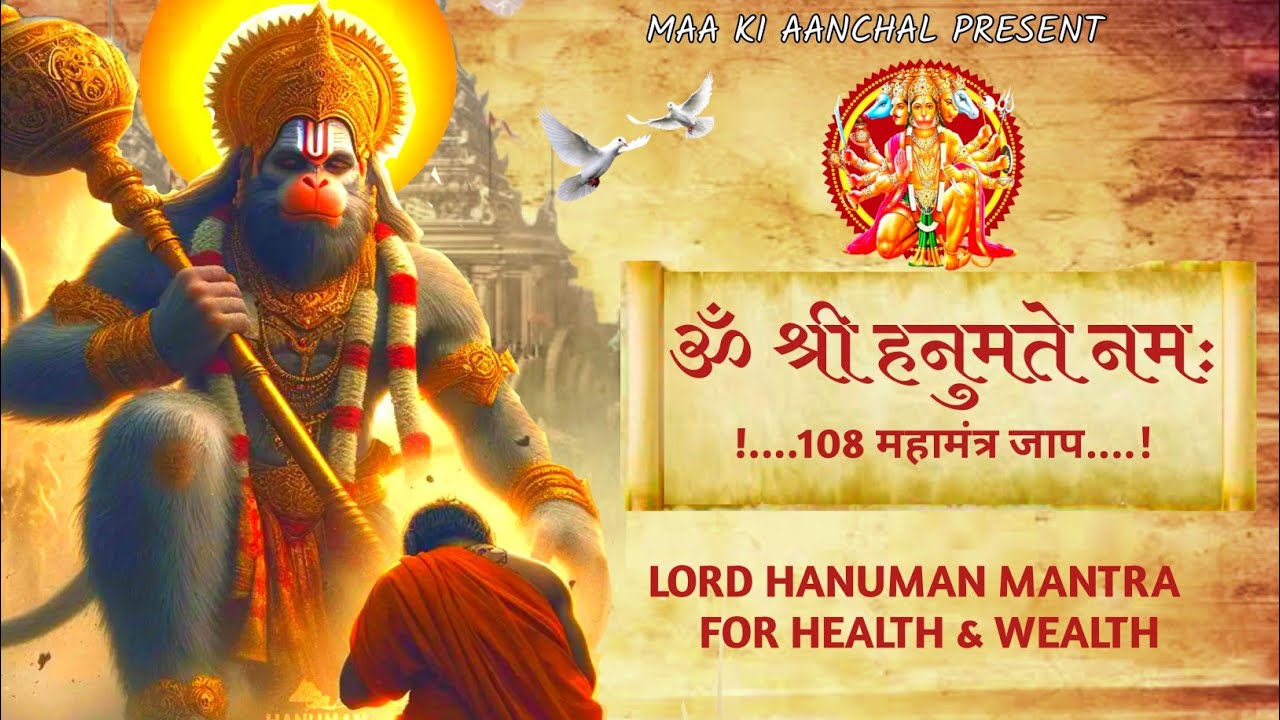 LORD HANUMAN MANTRA For HEALTH & WEALTH || Om Shri Hanumate Namaha ...
