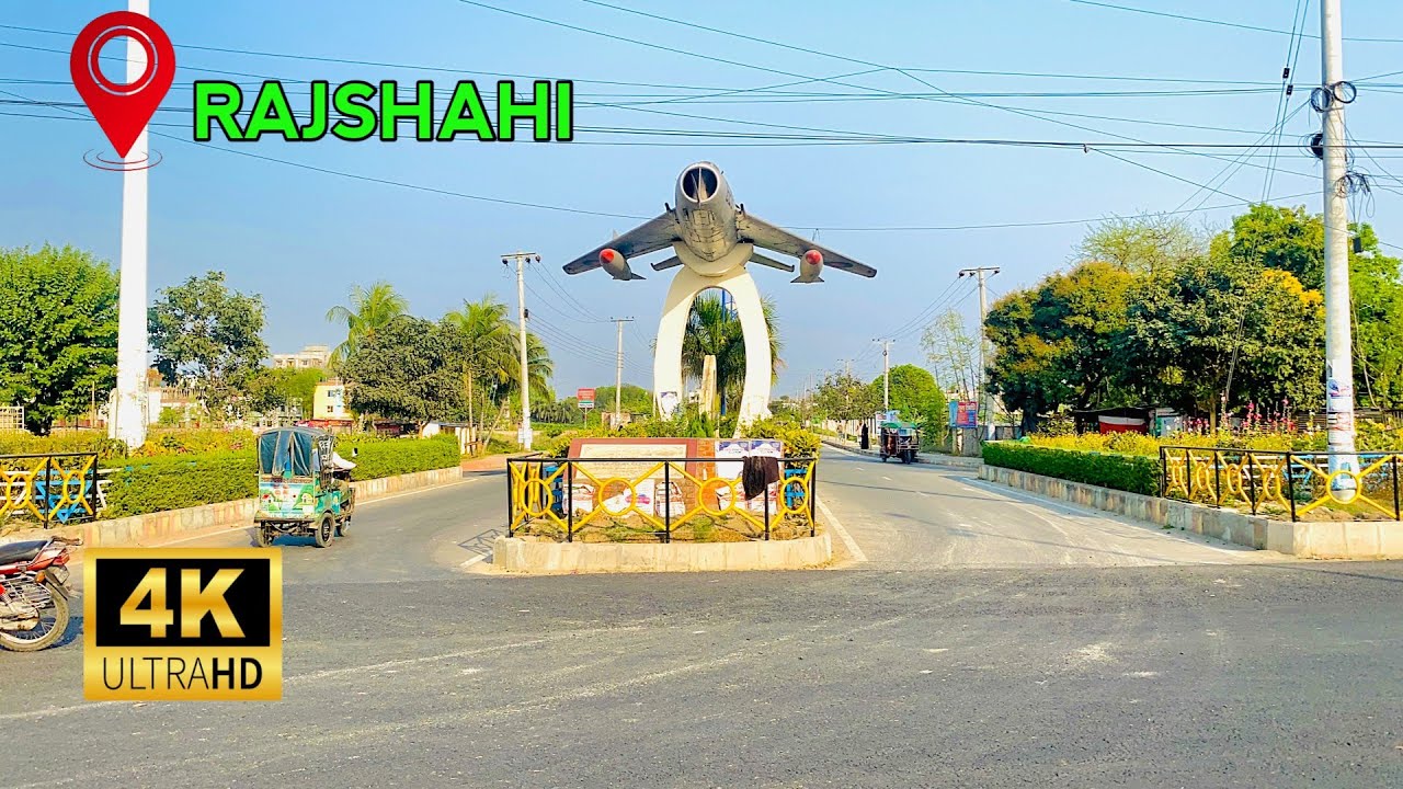 4K Bangladeshi walking tour Rajshahi city 2024 || Biman Chattor to ...