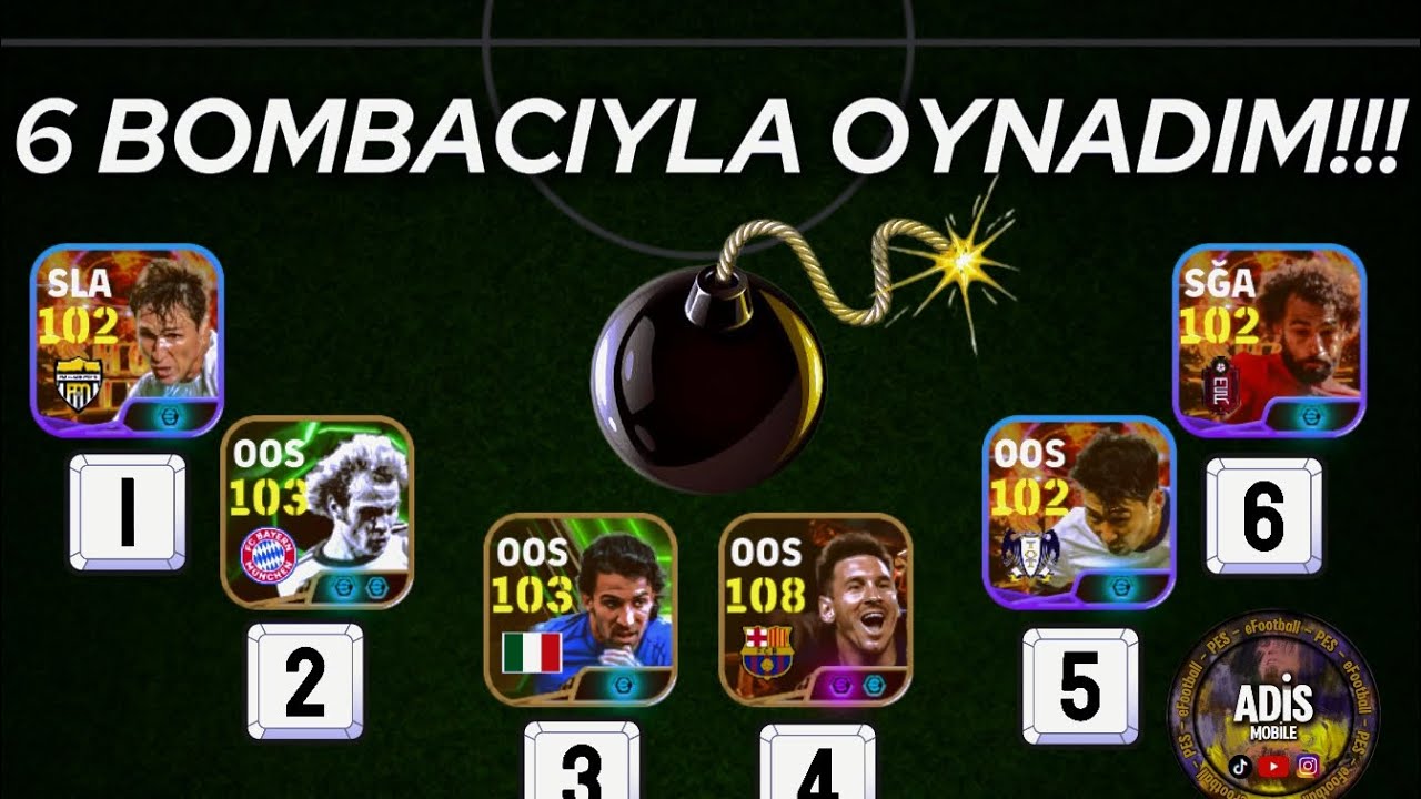 BOMBACI CHALLENGE 💣 6 BOMBACI İLE KLASMAN MAÇI ☠️ #efootball #pes - YouTube