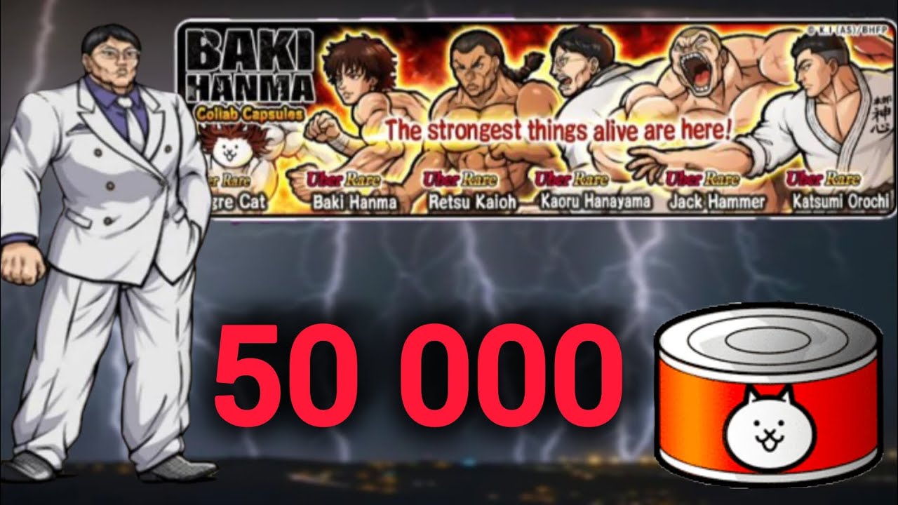 50 000 Cat food in Baki Collab - YouTube
