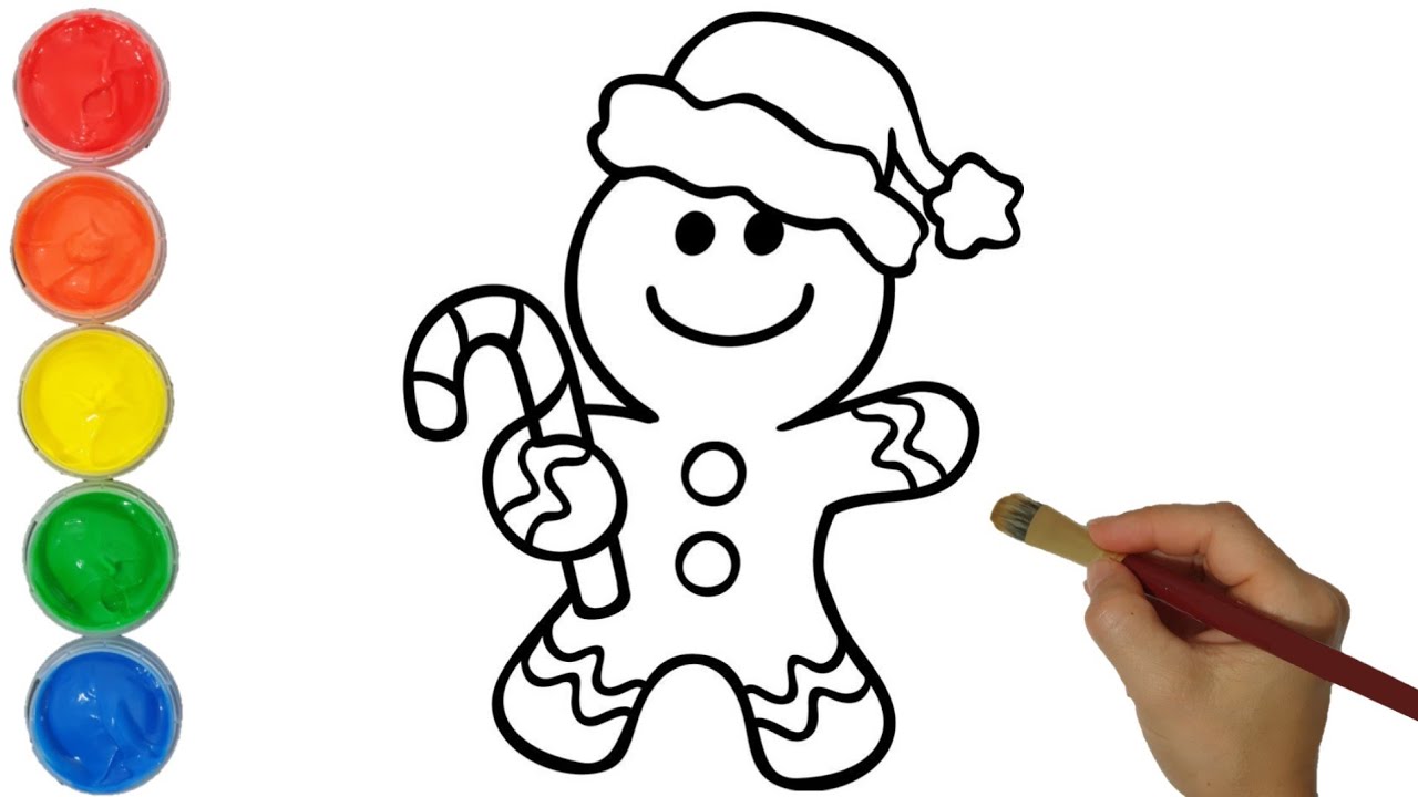 How To Draw A GINGERBREAD Man Drawing And Colouring For Kids YouTube how-to-draw-a-gingerbread-man-drawing-and-colouring-for-kids-youtube