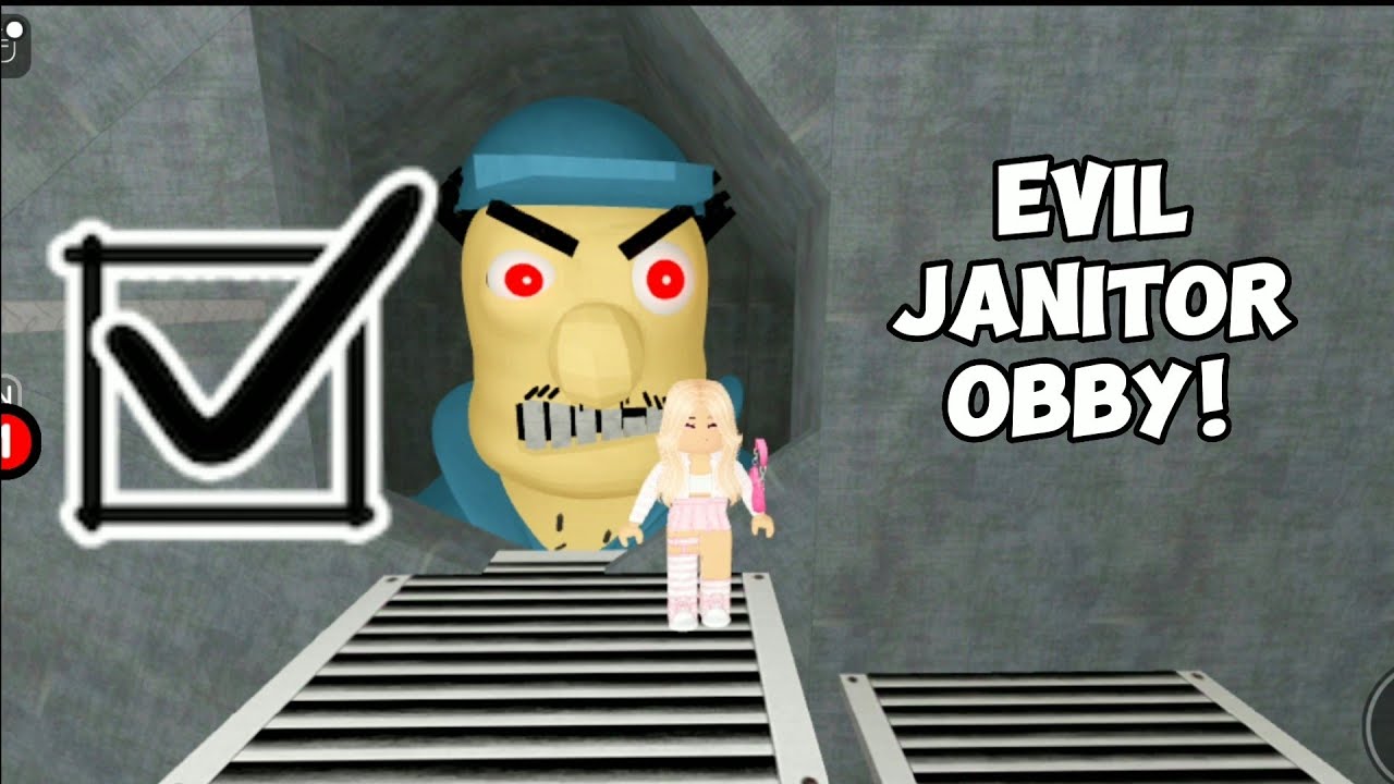 Roblox Escape Evil Janitor Obby (First Person Obby)! - YouTube