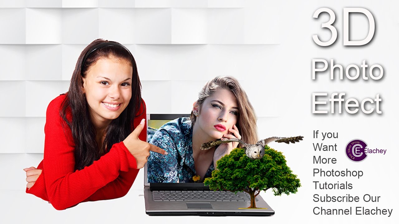 Photoshop Tutorial 3d Photo Effect - YouTube