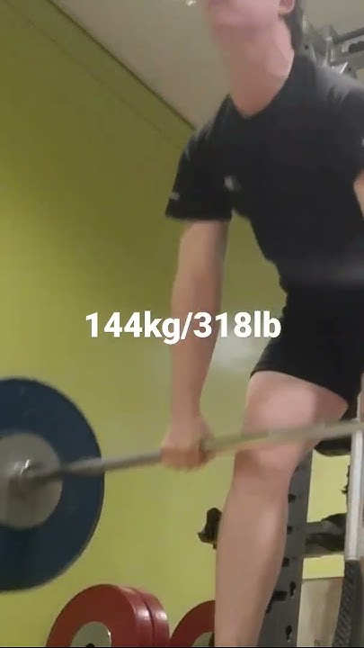 144kg/318lb Deadlift x 3 - YouTube
