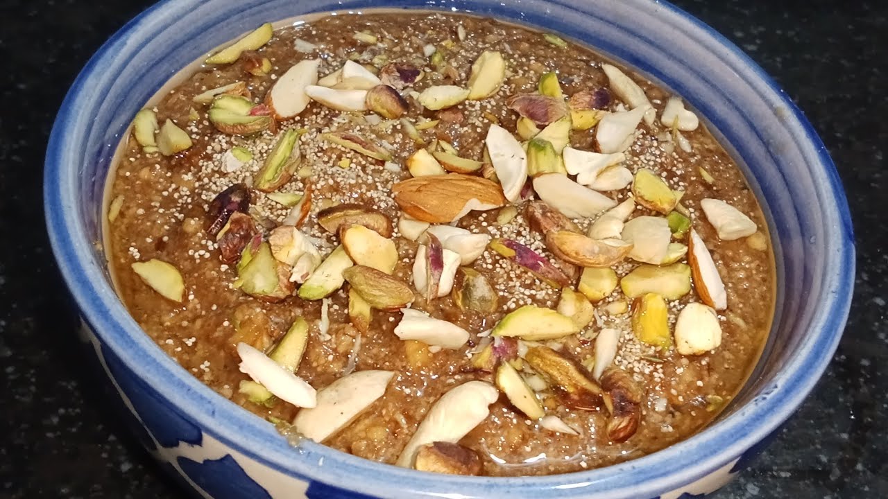 walnut halwa recipe! How to make Akhrot Halwa at Home! Sweet using Dry ...