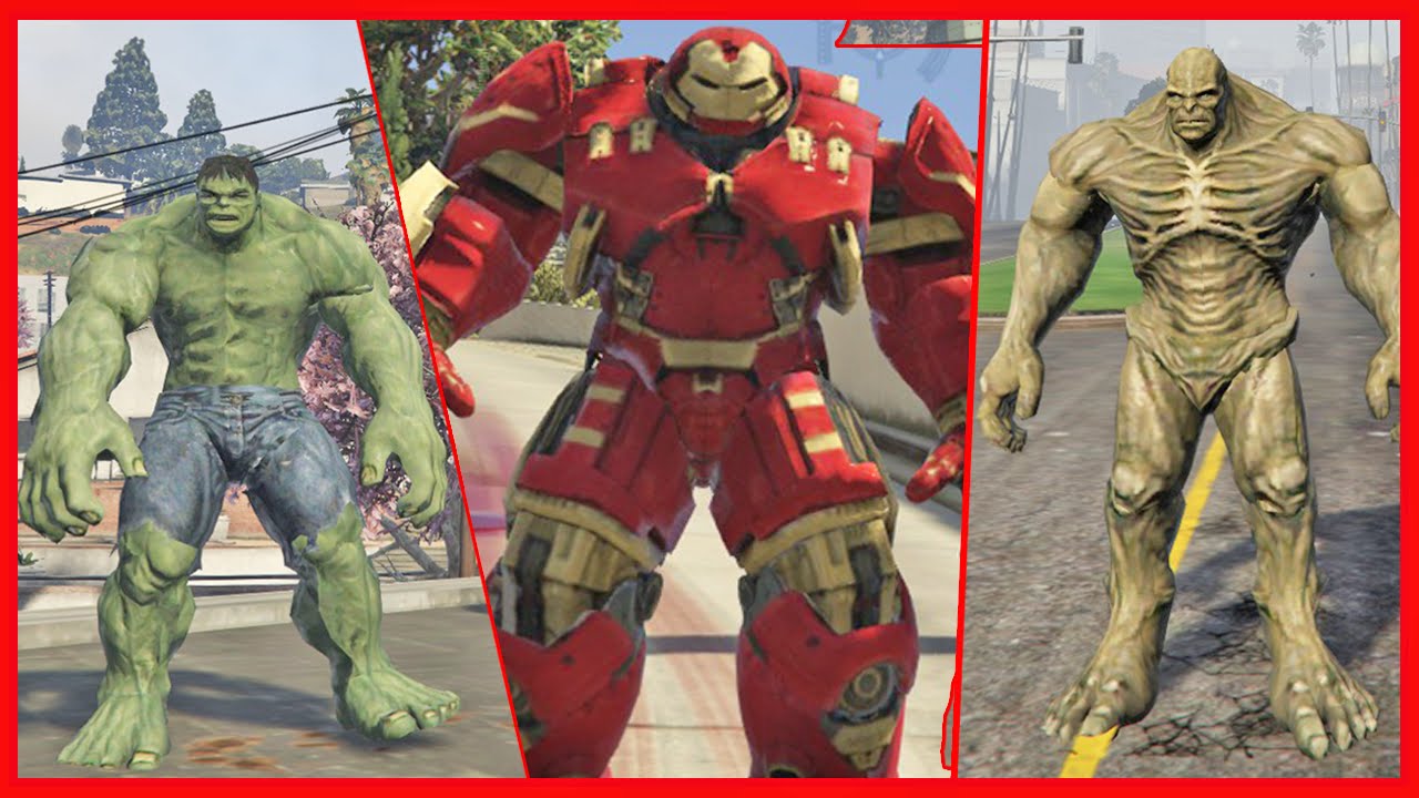 Hulkbuster x Hulk e Abomination. (GTA V PC MOD) - YouTube