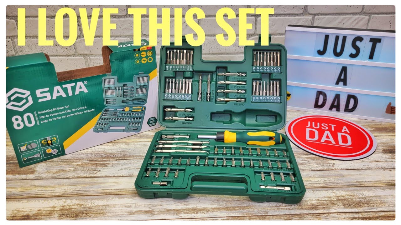 Best 1/4 Ratcheting Screw Driver Bit Set SATA 80 Piece Bit Set I LOVE ...
