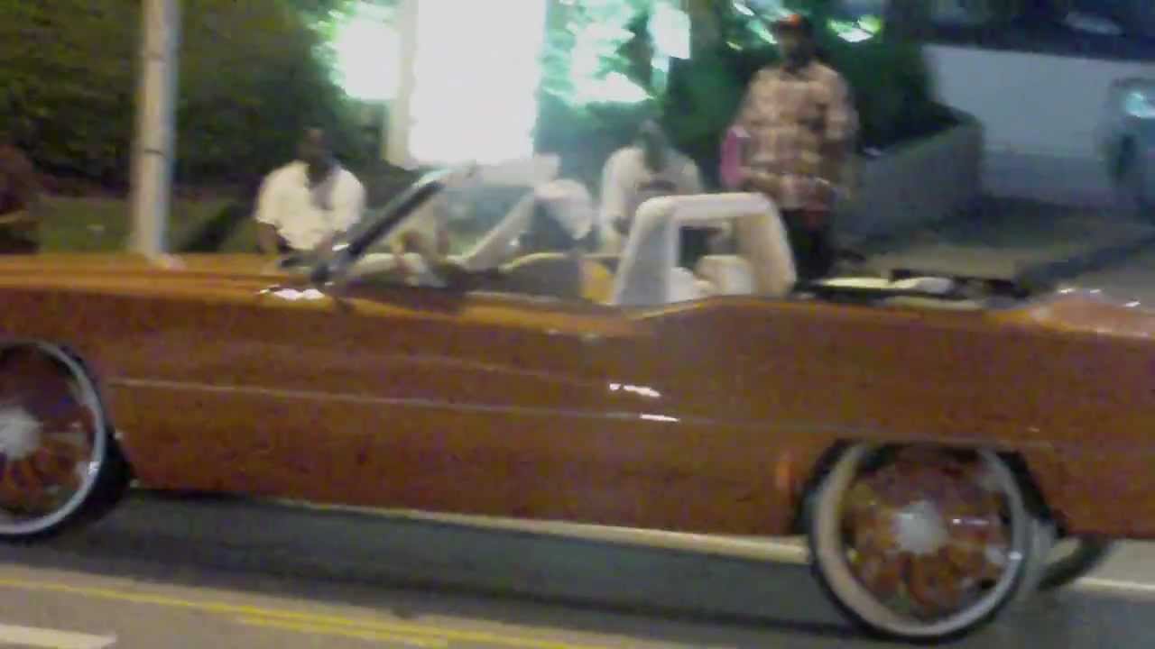 '70 Cadillac Coupe DeVille Vert on 26's HD - YouTube