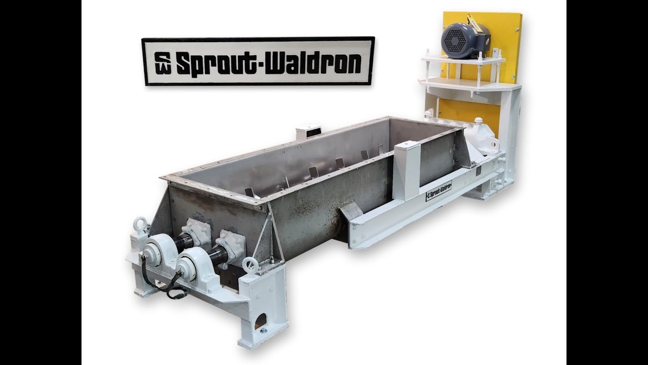 Used Sprout-Waldron Stainless Steel Double Agitation Mixer Pug Mill ...