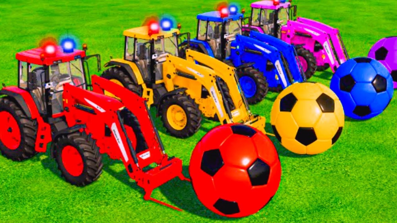 Transporting Giant Soccer Balls With JCB Loader - Farming Simulator 22 ...