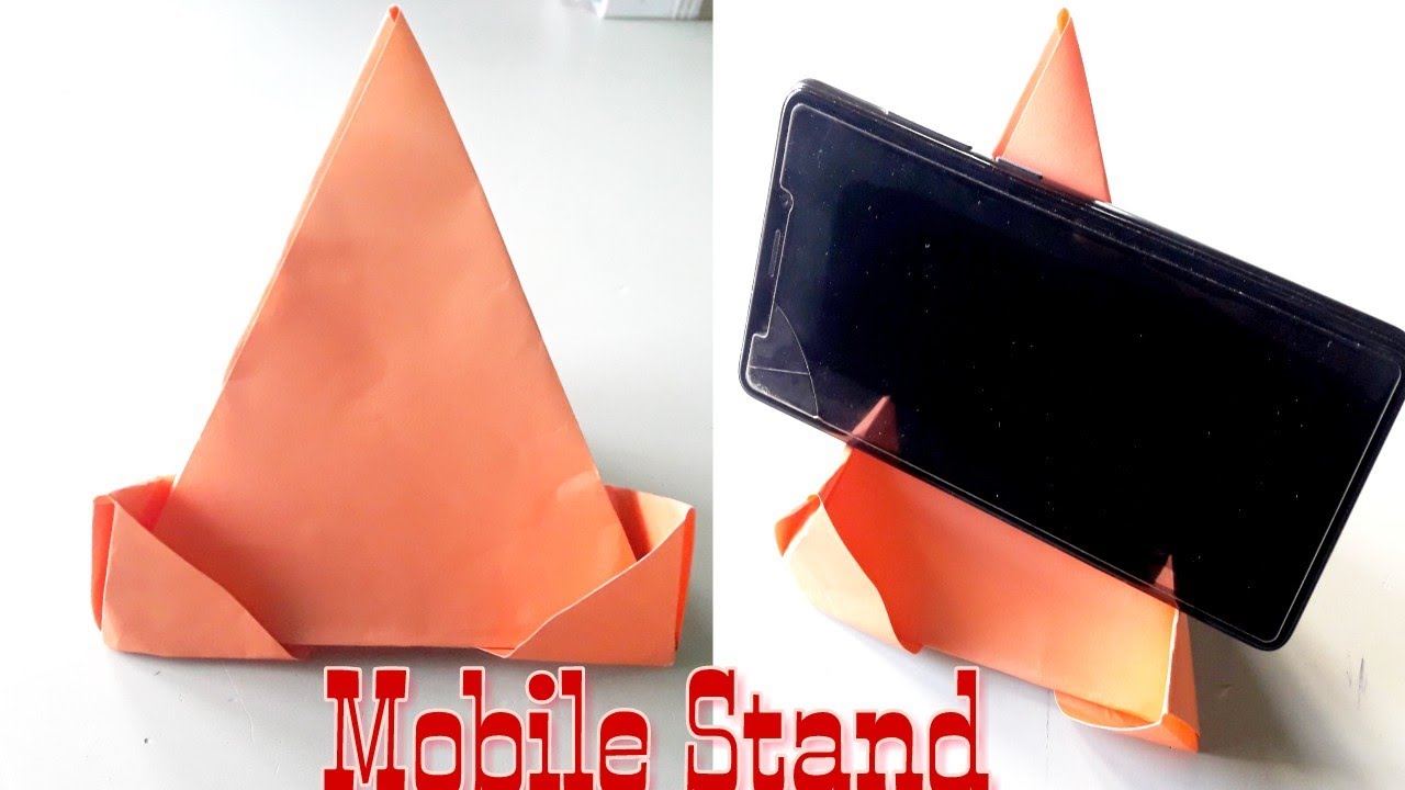 How To Make A Paper Mobile Stand Without Glue । DIY origami phone ...