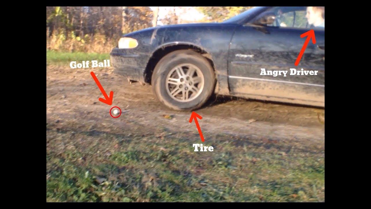 CRAZY GUY RAGES AND RUNS OVER HIS GOLF BALL WITH A CAR! - YouTube