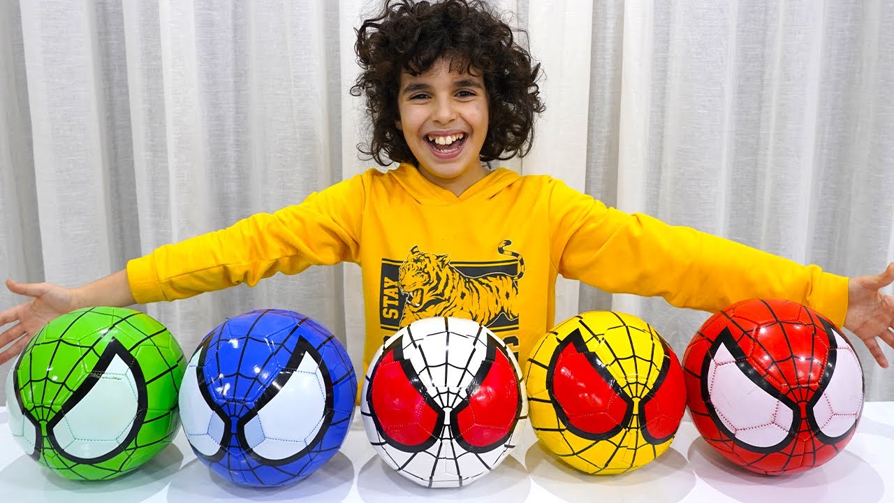 Sami And Amira Hides Spider-Man Balloons - YouTube