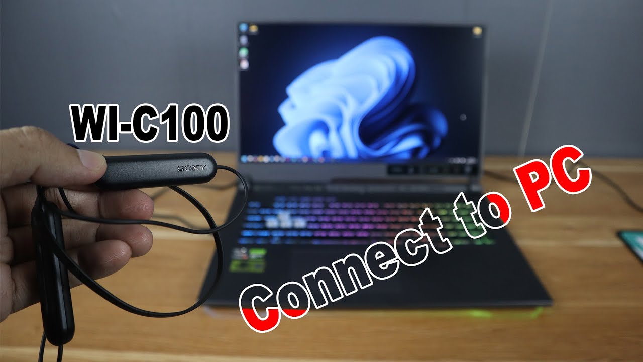 How to Connect SONY WI C100 Bluetooth Headphones to Windows 11 Laptop ...