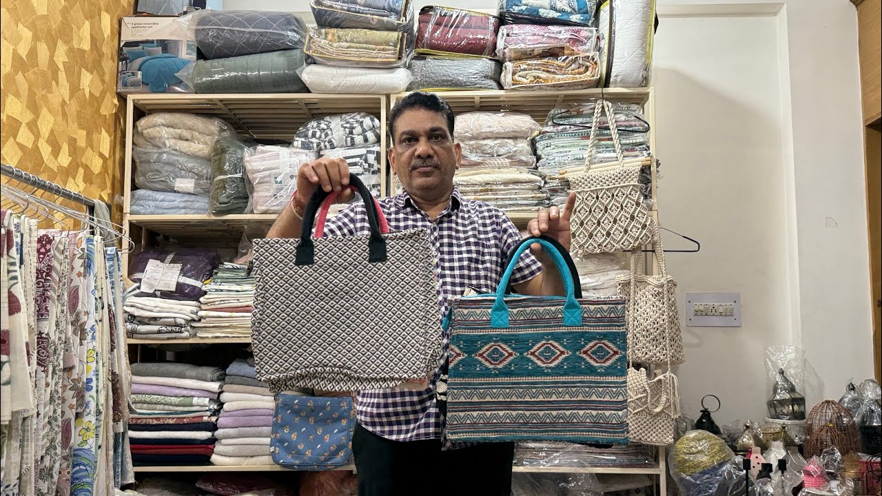 Superb variety of hand bags, carry bags, dinning sheet sets and many ...