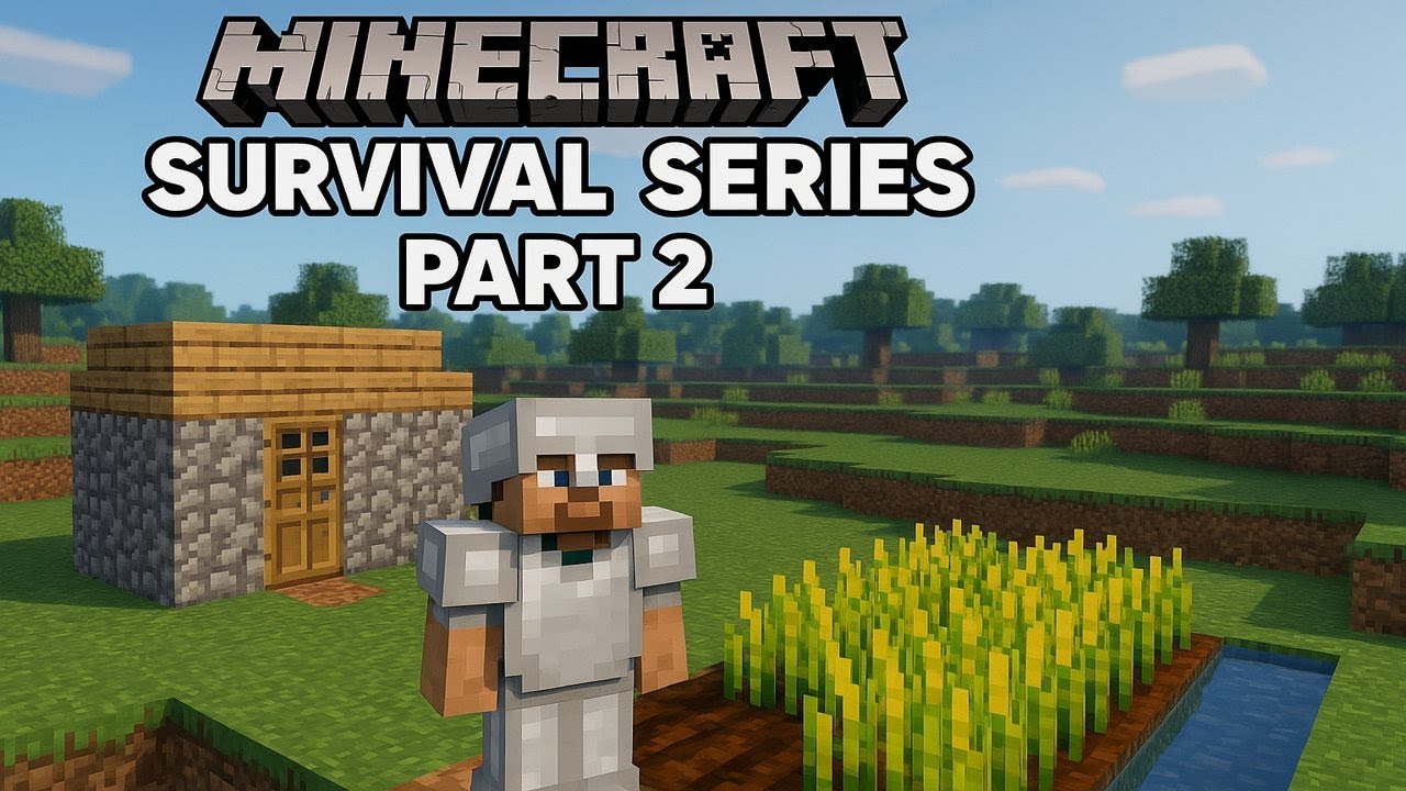 🎮 Minecraft Survival Series Part 2 – Iron Armor & Wheat Farm! 🌾🛡 - YouTube