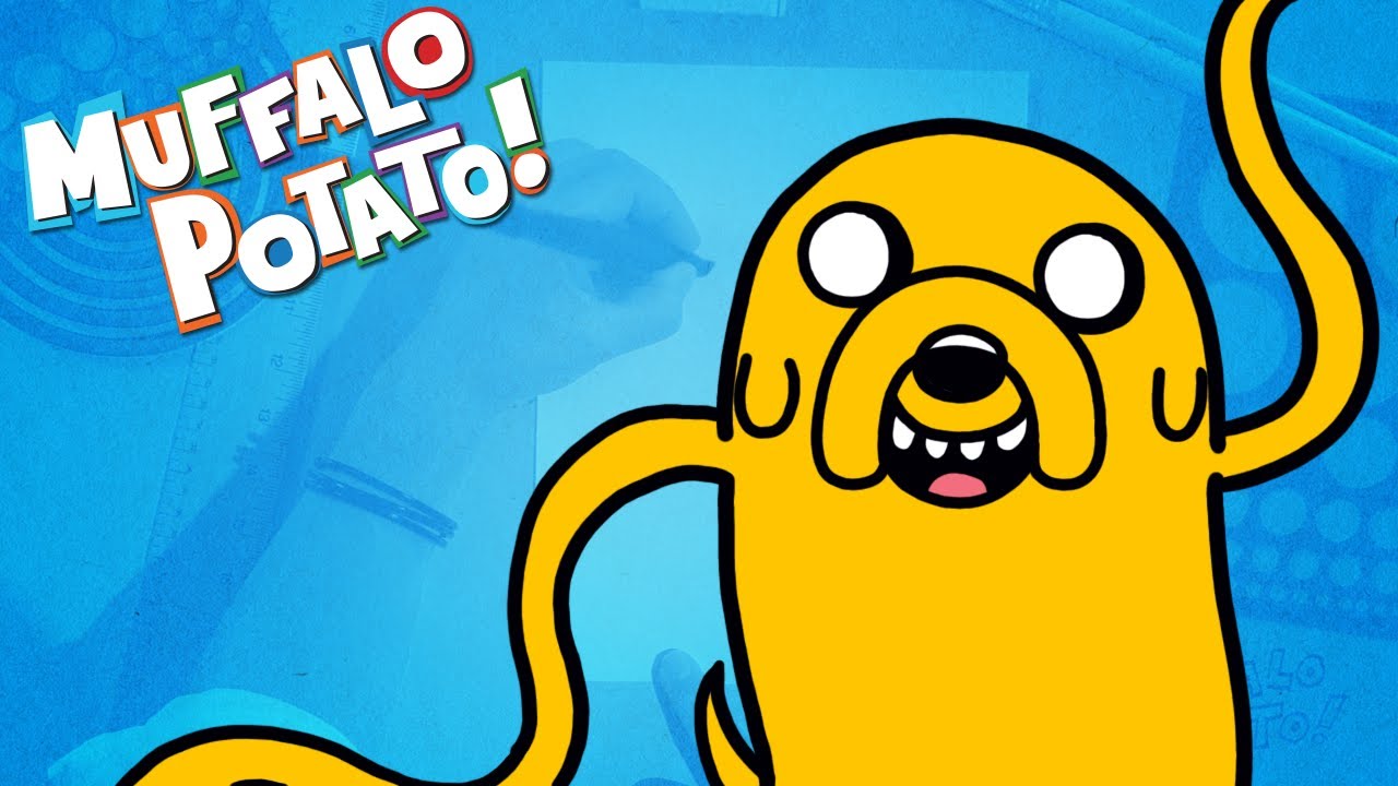 How to Draw JAKE THE DOG Using Letters and Numbers with Muffalo Potato ...