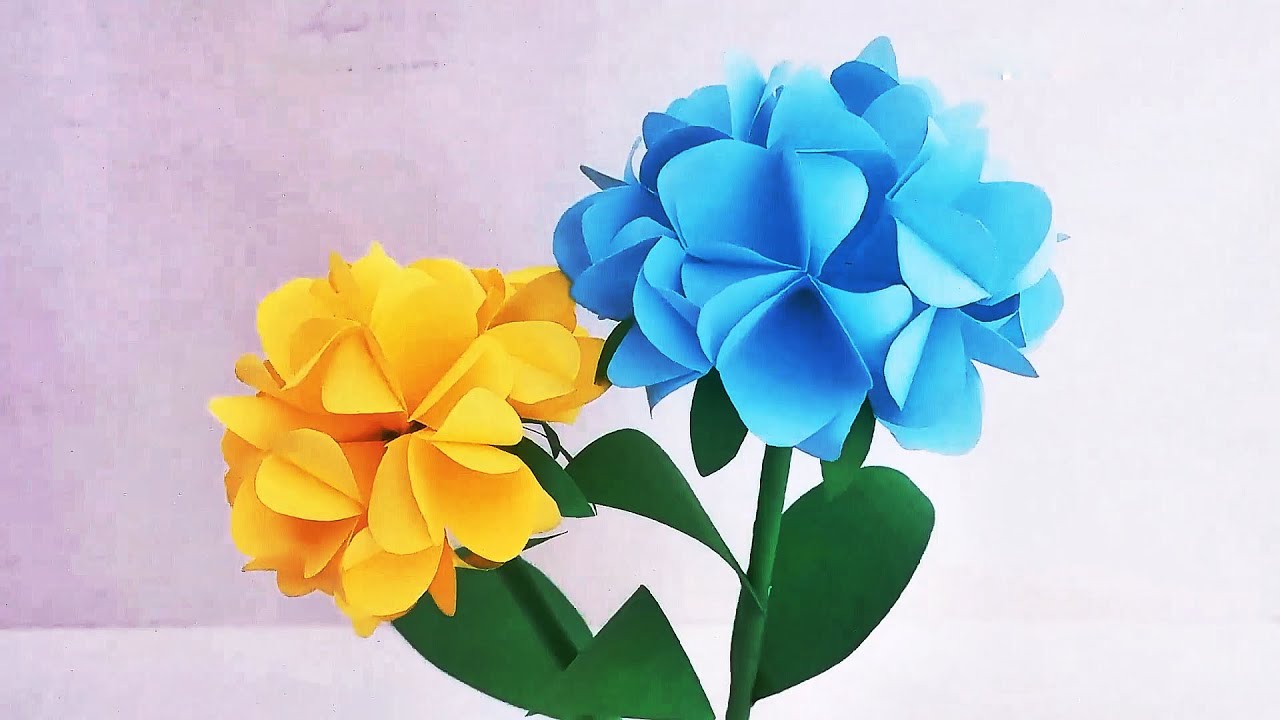 DIY Beautiful & Romantic Hydrangea | Easy Handmade Paper Flower ...
