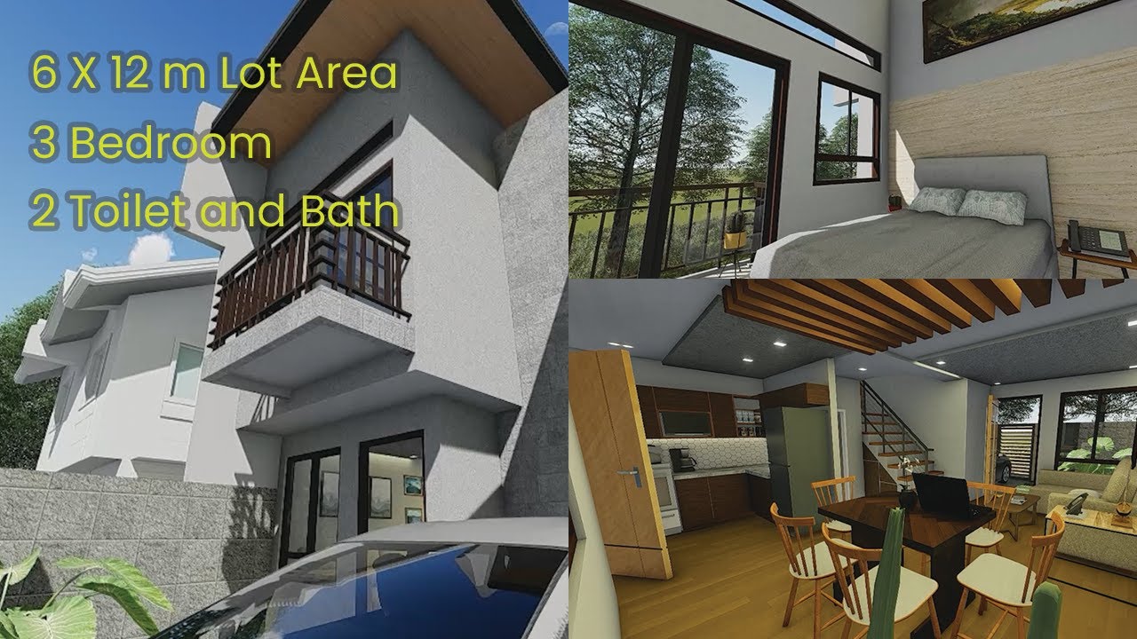 Simple Spacious House Design 6 x 12 meters Lot Area (70 square meter ...