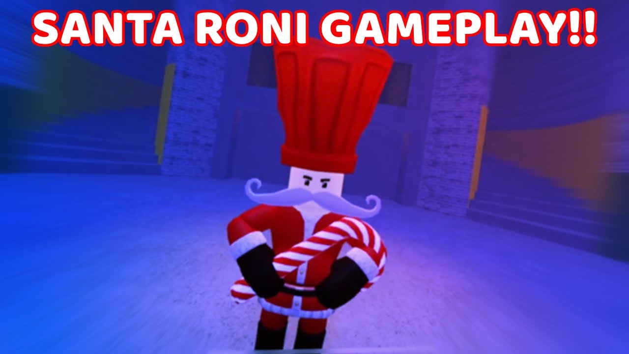 🎄SANTA RONI GAMEPLAY!! // Survive the killer - YouTube