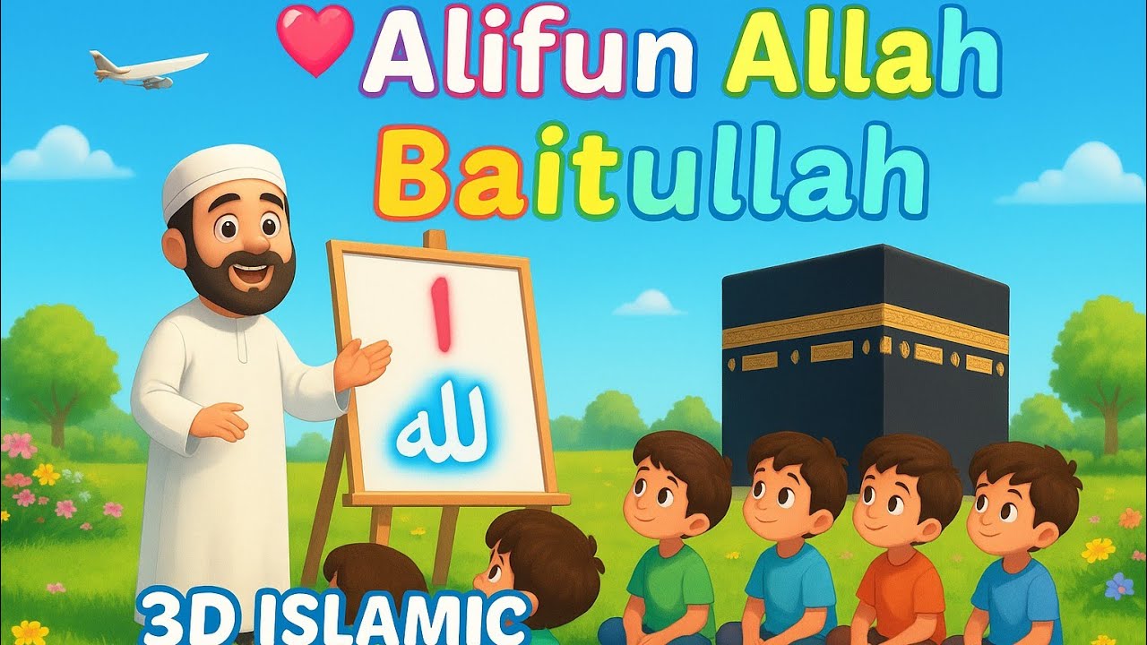 Alifun Allah Ba Baitullah | Arabic Alphabet Nasheed for Kids | 3D ...