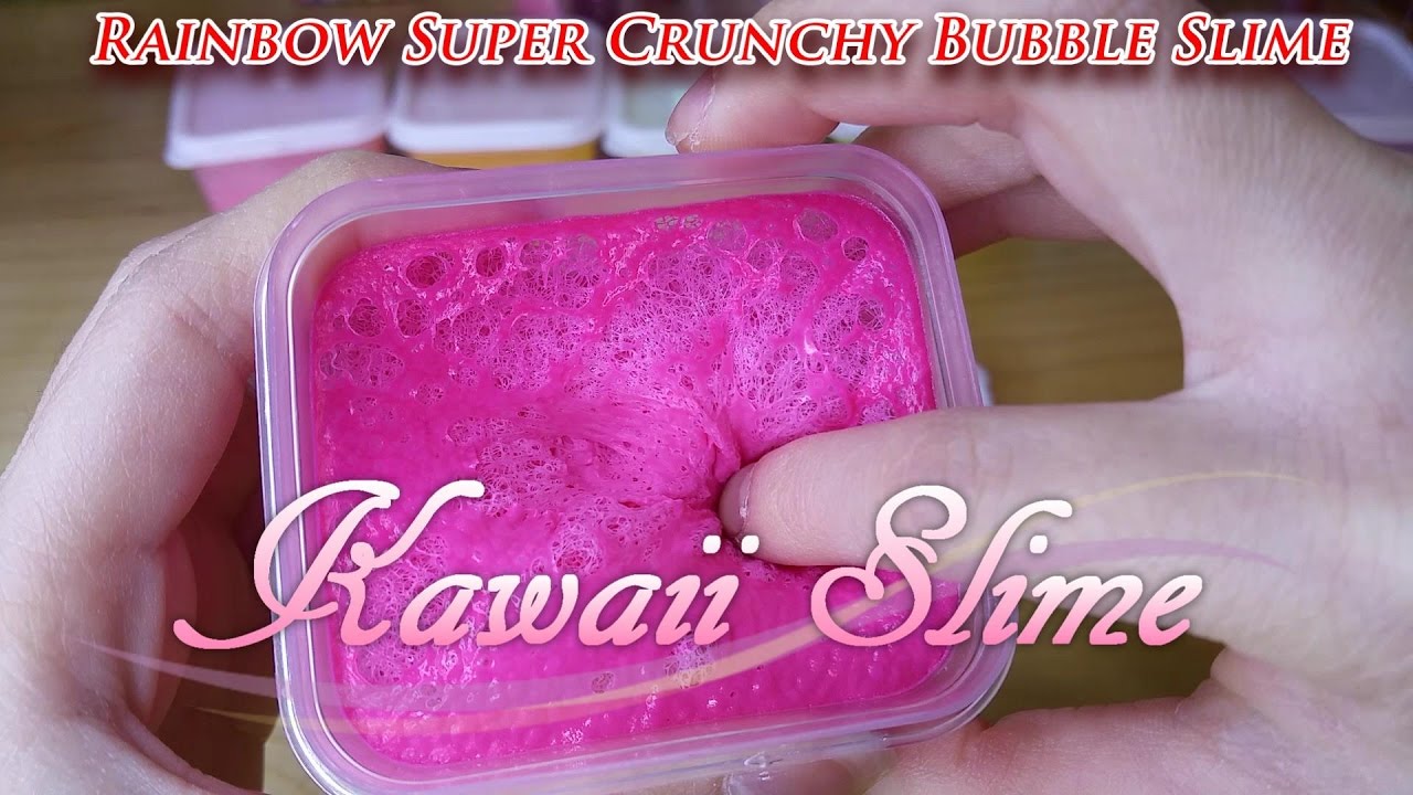 MOST SATISFYING AND SUPER CRUNCHY RAINBOW BUBBLE SLIME |MUST WATCH TO THE END FOR SOME AMAZING ...