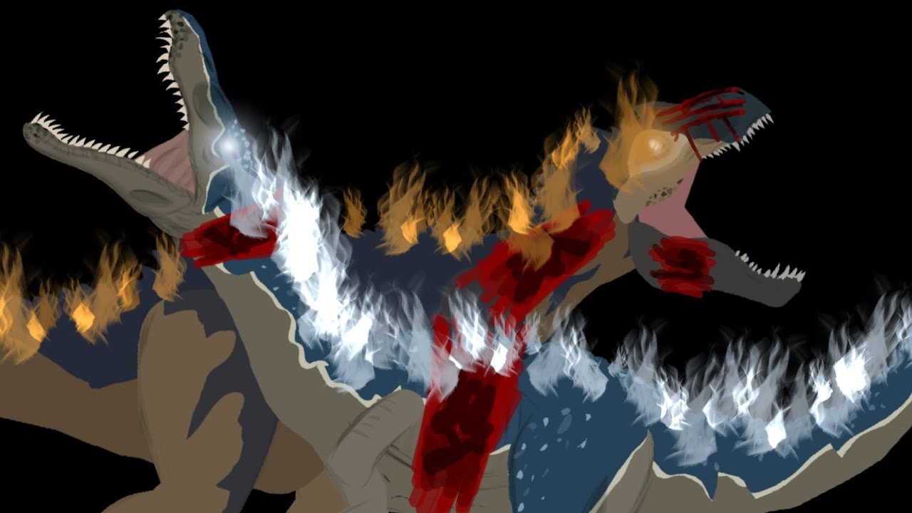 Allosaurus jwd vs baryonyx jwf (dc2) animation - YouTube
