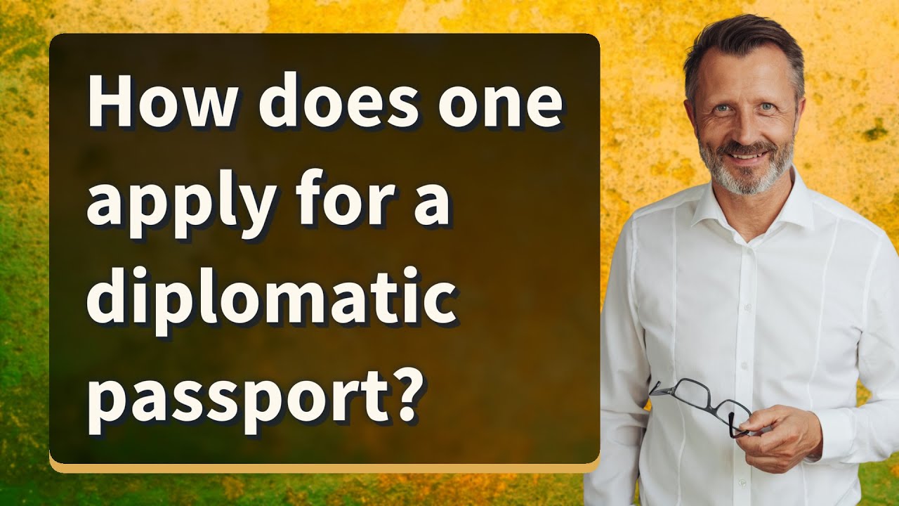 How does one apply for a diplomatic passport? - YouTube