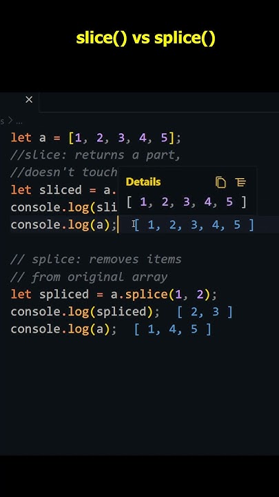 STOP Confusing splice() & slice()! (JS Pro Tip) #javascript #coding - YouTube