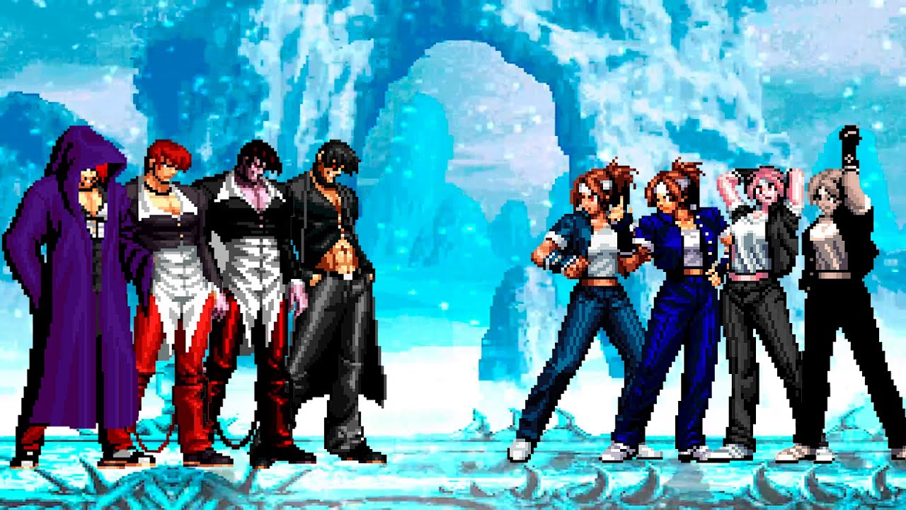 [KOF Mugen] Iori Yagami Team vs Kyoko Kusanagi Team - YouTube