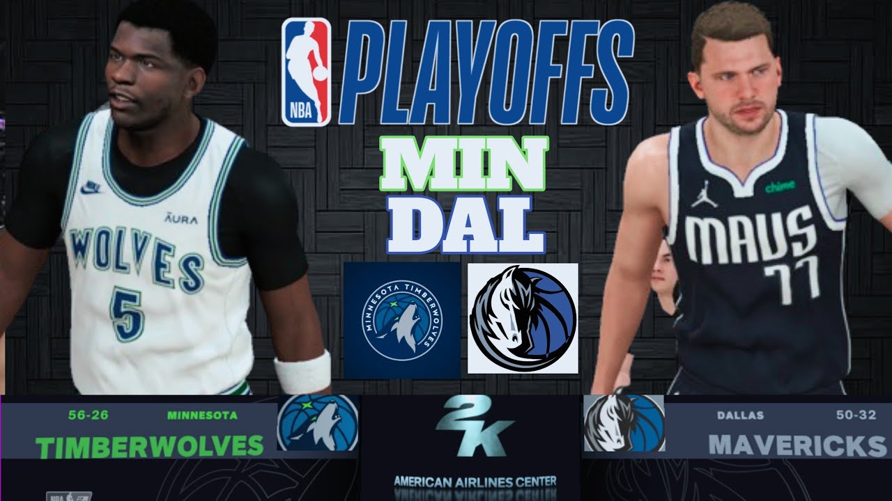 TIMBERWOLVES vs MAVERICKS | WEST FINALS GAME 3 | NBA 2K SIMULATION GAME ...