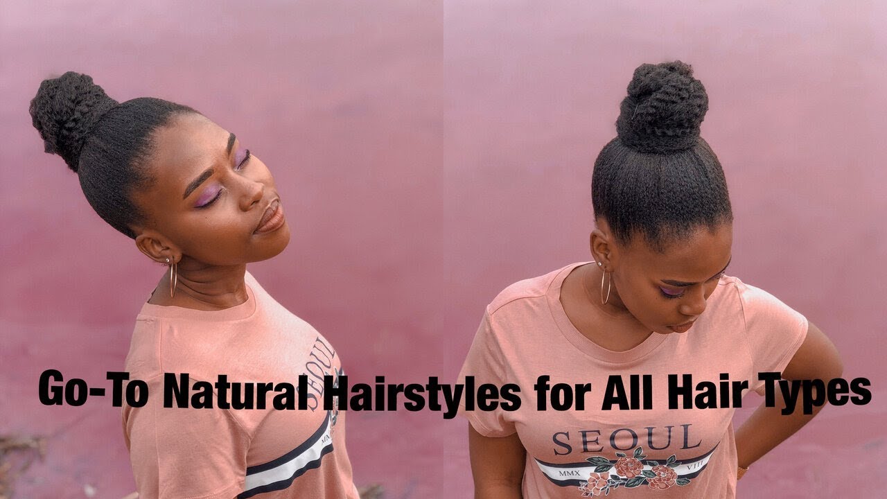 Go-To Natural Hairstyles for All Hair Types🌸 | YOLISA PILANE - YouTube