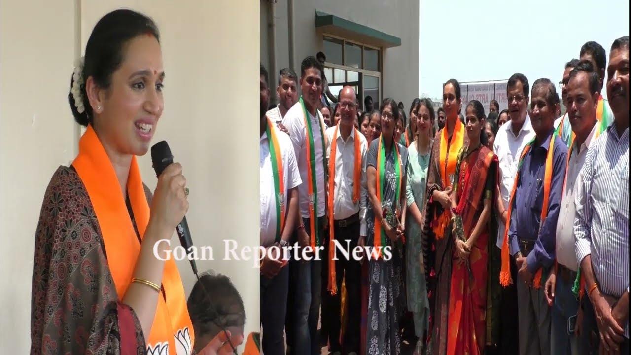 Goan Reporter:: BJP South Goa Candidate Pallavi Dempo campaigns in Upasnagar, Girish Pillai ...