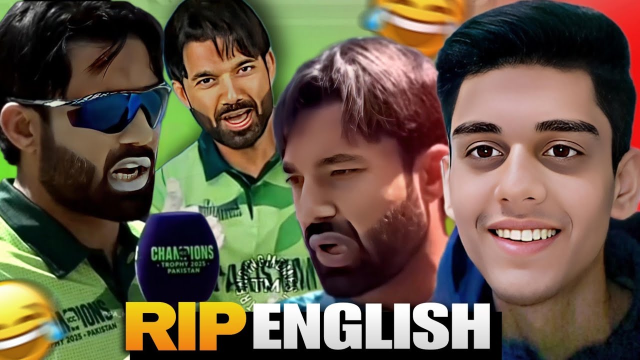 CHAMPIONS TROPHY MEEMS REACT😂🤣|RIZWAN ENGLISH💀 - YouTube