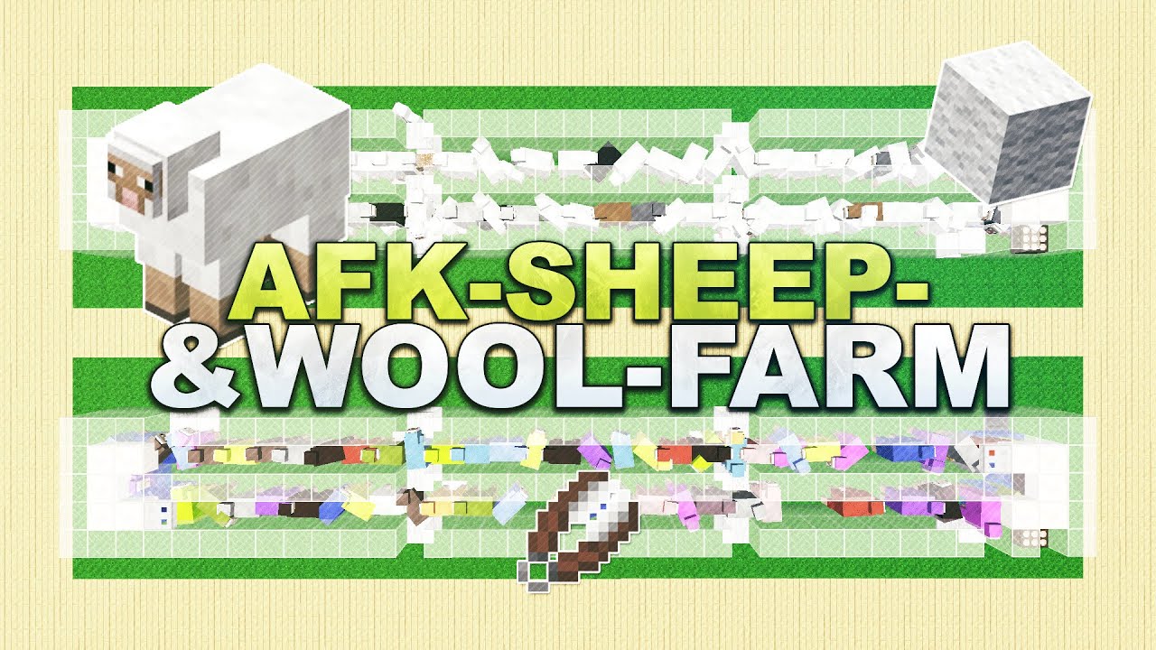 Minecraft - AFK Sheep & Wool Farm // Automatische Woll-Farm - Tutorial ...