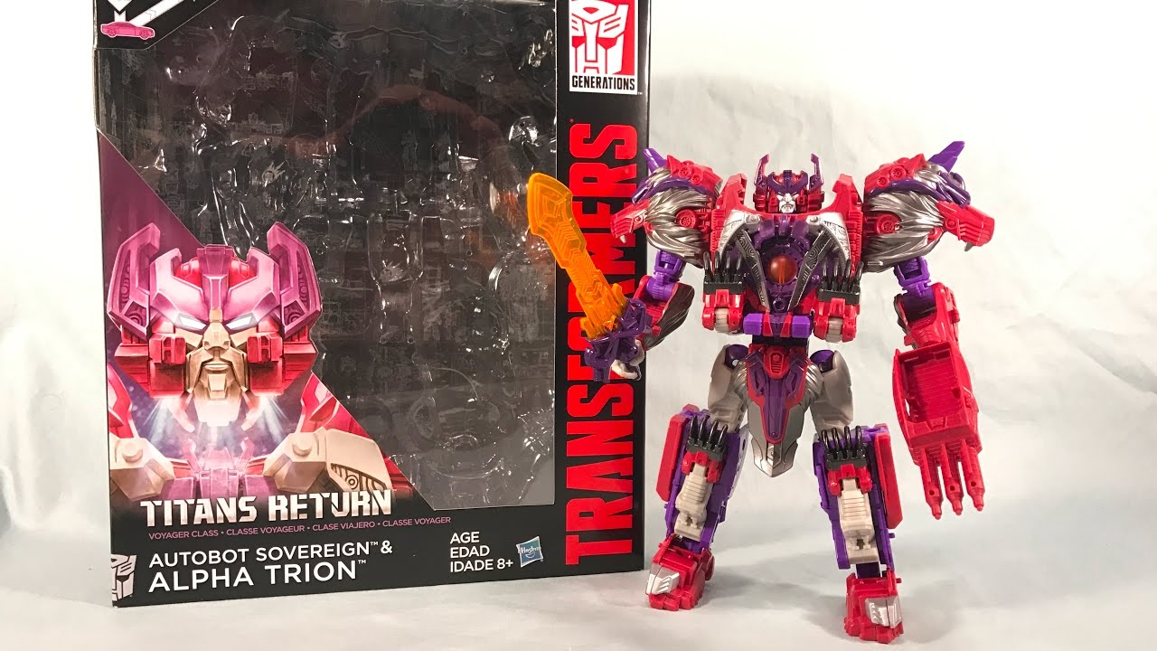 Transformers Generations Titans Return Voyager Class Alpha Trion Review ...