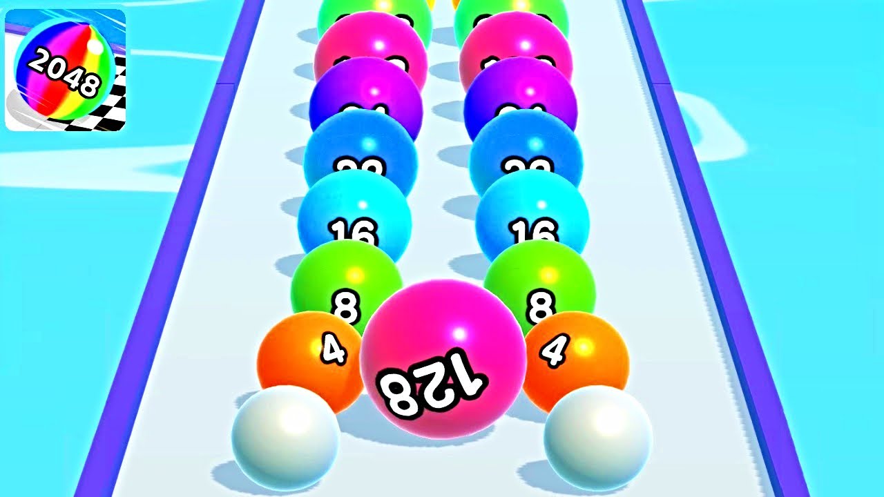 Ball Run 2048 Merge Number ! MAX LEVELS Gameplay Walkthrough New Update ...
