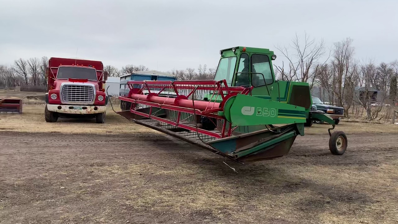 SOLD CCIL 550 swather Ronald Farms May 1st Lot 2160 - YouTube